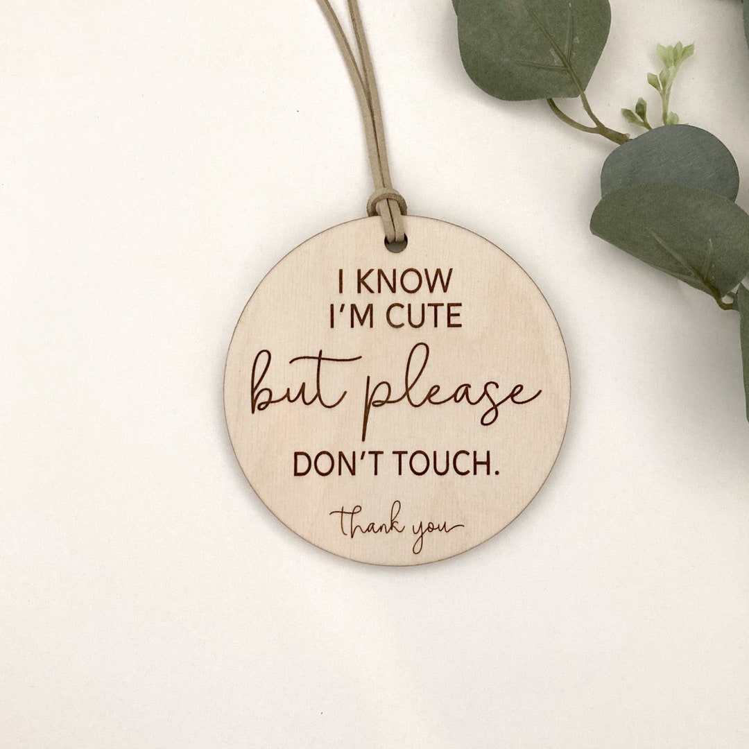 Don't Touch Tag | Car Seat Tag| Stroller Tag | Wood Sign | Wood Tag ...