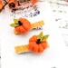 Pumpkin Hair Clip/halloween Hair Clips/girls Small Hair - Etsy