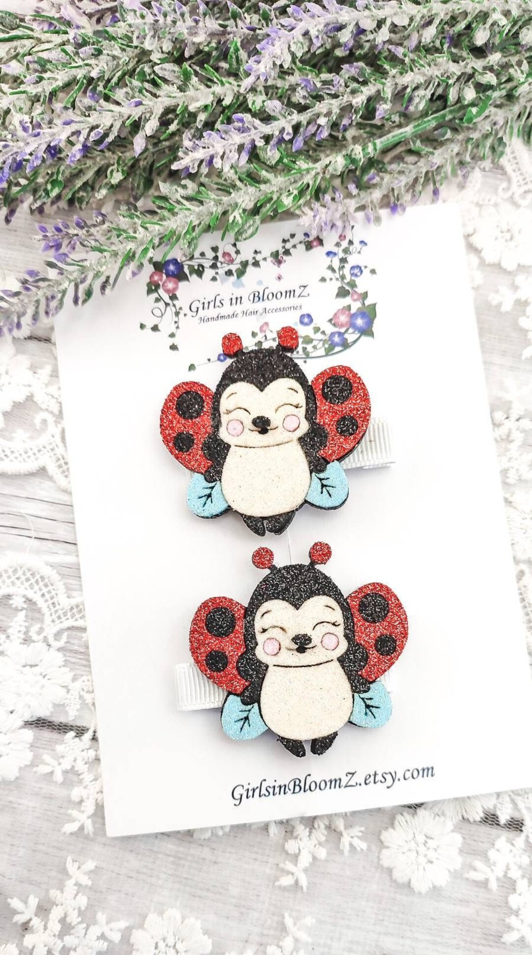 Cute Ladybug Hair Clips/cute Hair Clippies/girls Hair Clips - Etsy
