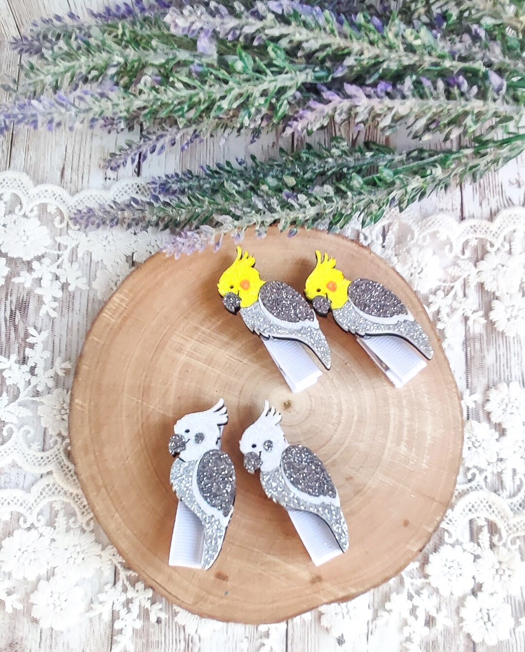 Cockatiel Hair Clips/toddler Hair Clip/tropical Bird Hair Clips/parrot ...