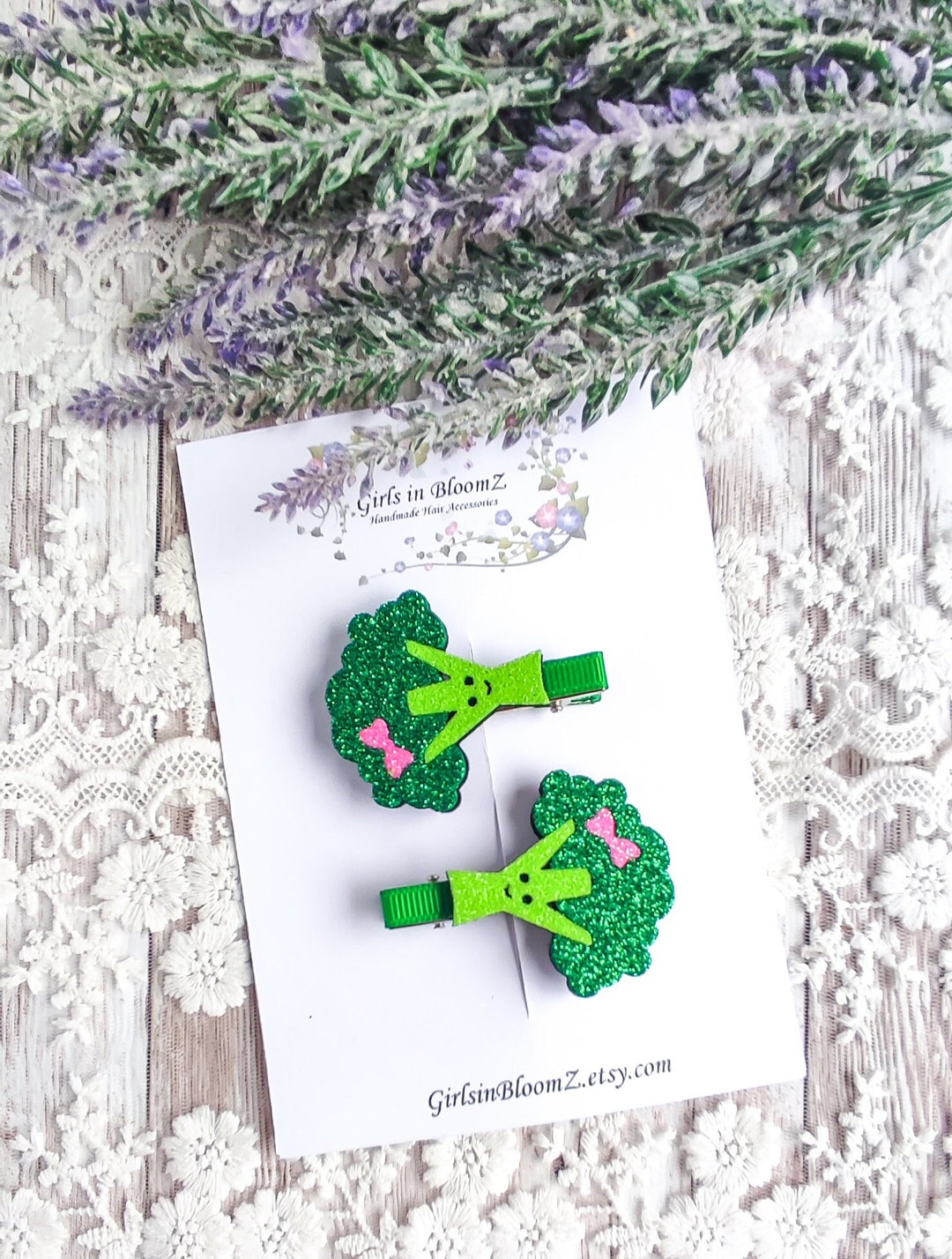 Cute Brocolli Hair Clips/vegetable Hair Clippies/girls Hair Clips - Etsy