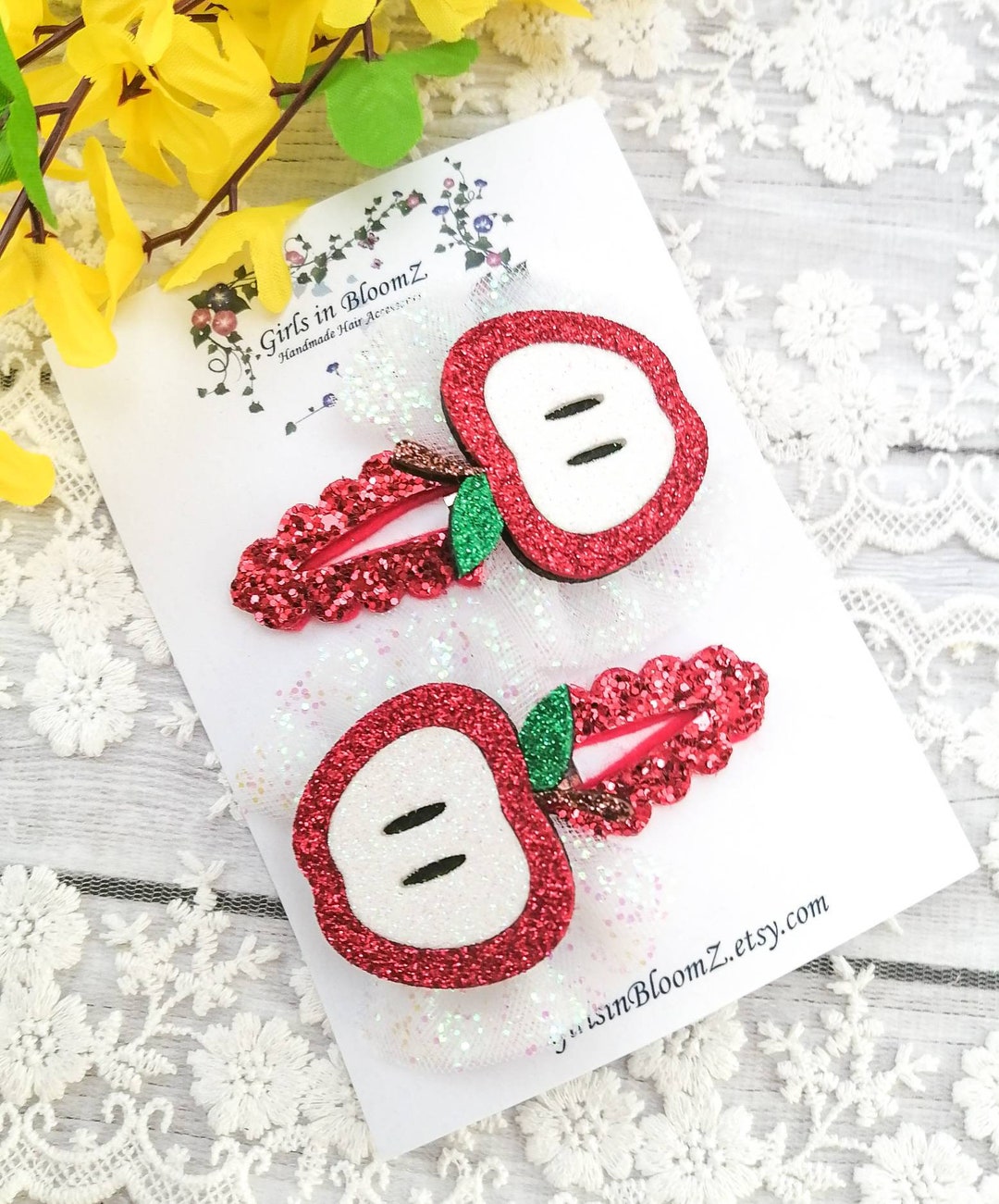 Back to School Hair Clips-snap Clips Set-small Hair Clips-glitter Snap ...