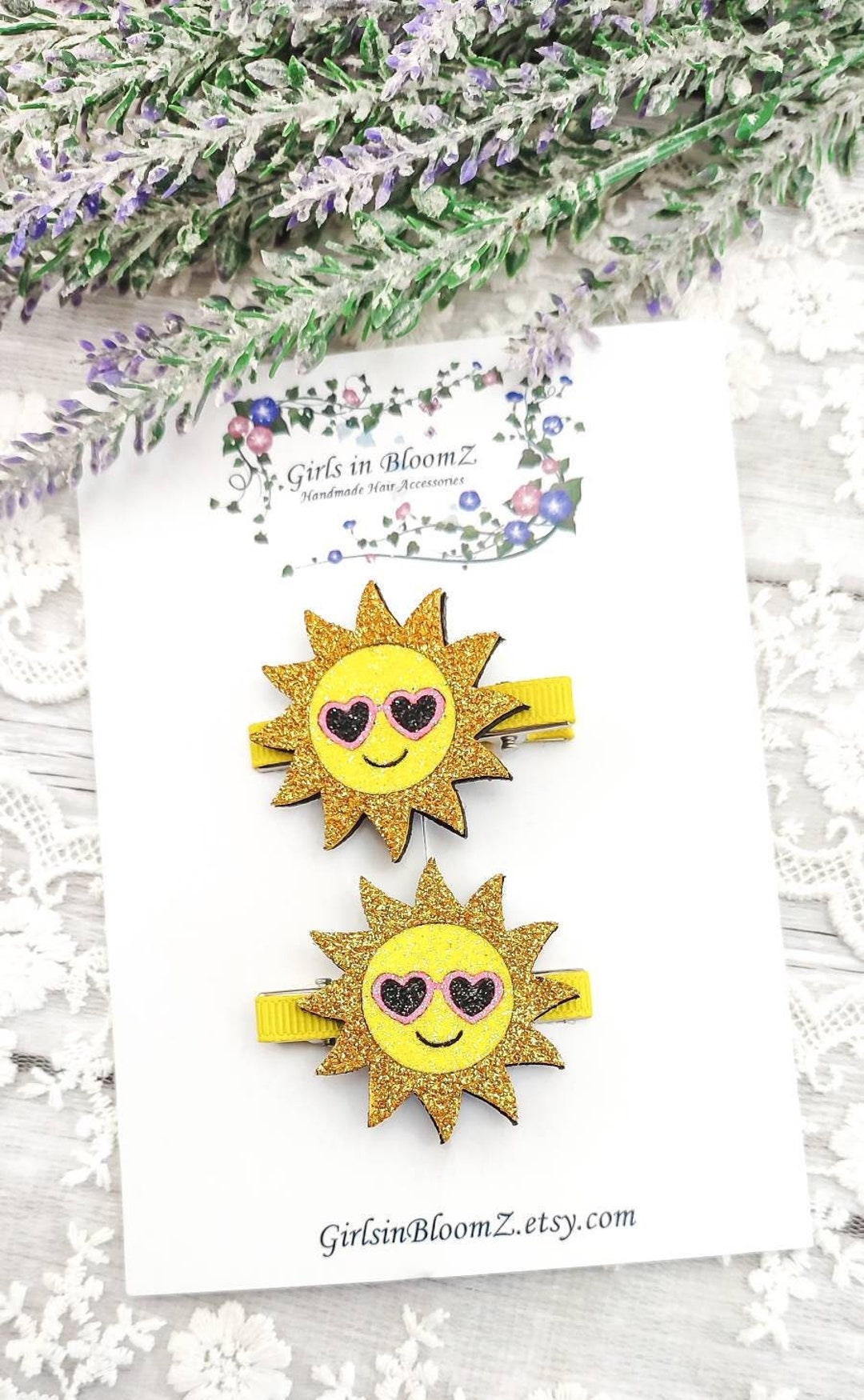 Cute Sun Hair Clips/cute Hair Clippies/girls Hair Clips/summer Hair ...