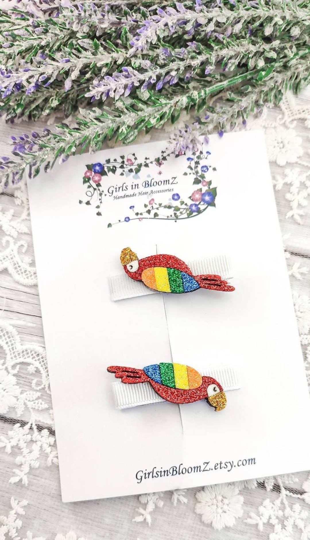 Parrot Hair Clips/cute Hair Clippies/girls Hair Clips/tropical Hair ...