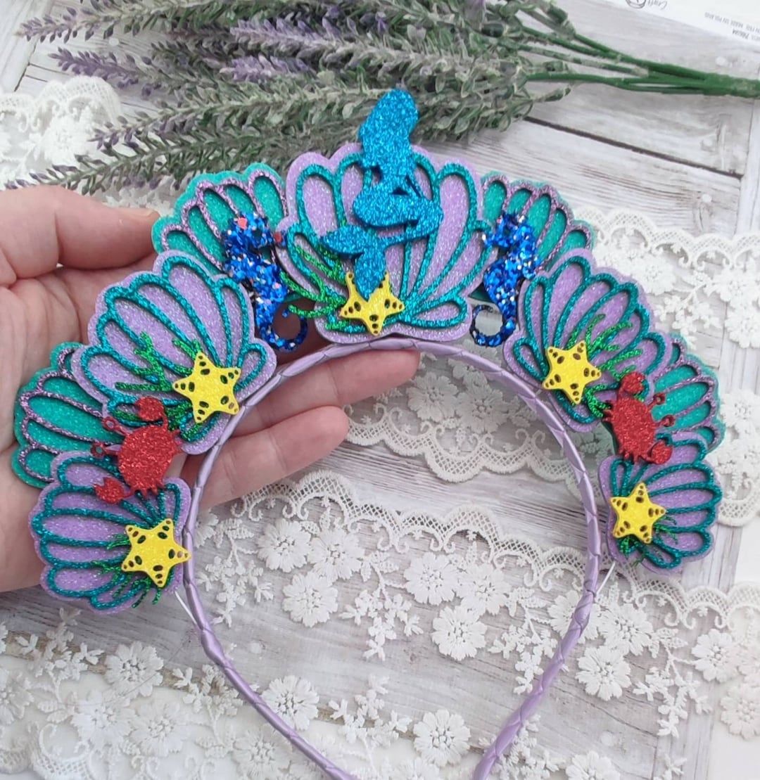 Mermaid Glitter Headband-mermaid Party Crown Tiara-mermaid Alice Band ...