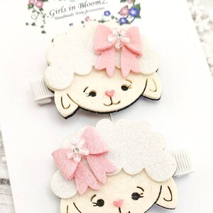 Sheep Hair Clips/cute Hair Clippies/lamb Hair Clip/farm Animal Hair ...