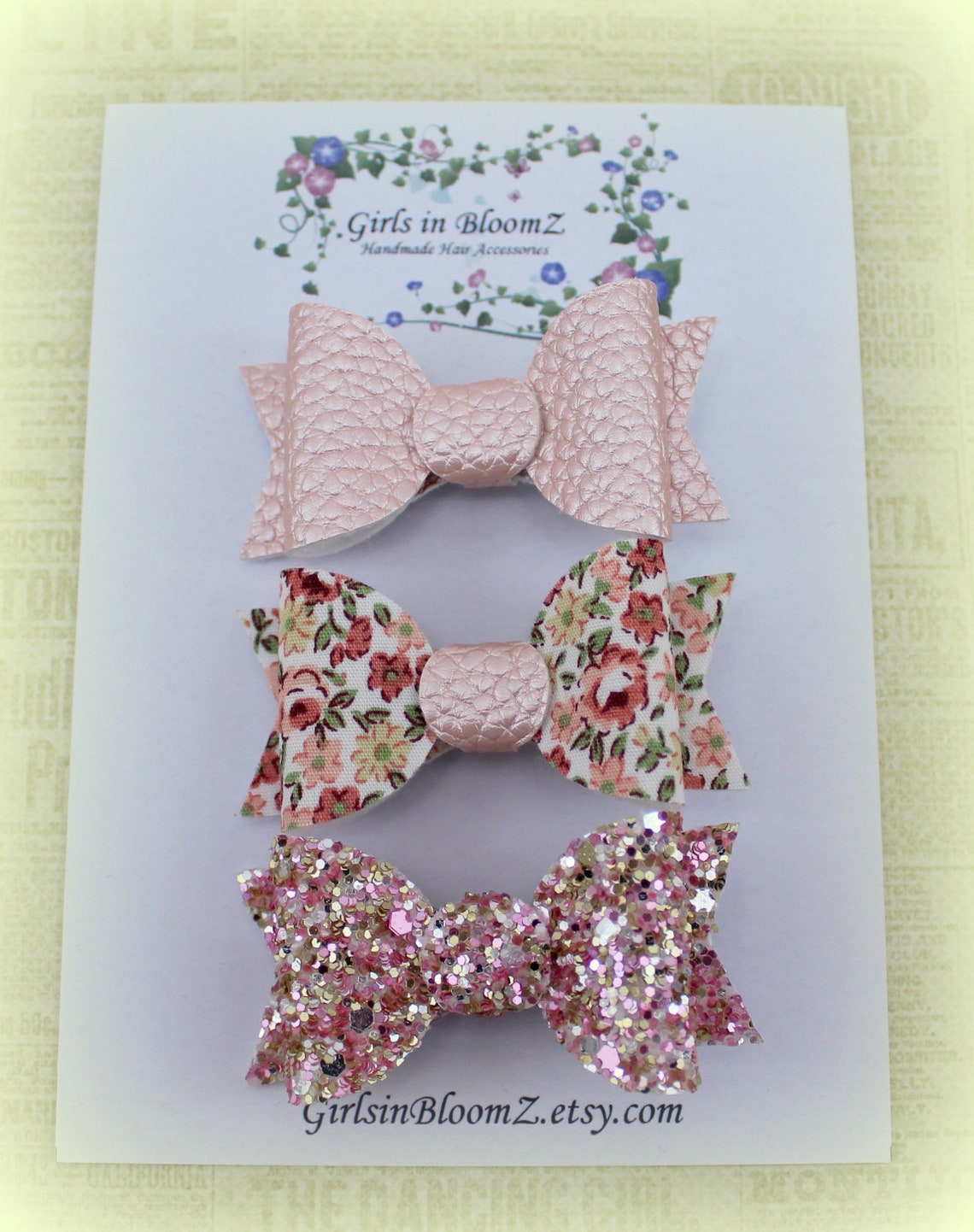 Small Hair Bows/girls Hair Bows/pink Hair Bows/blush Pink | Etsy