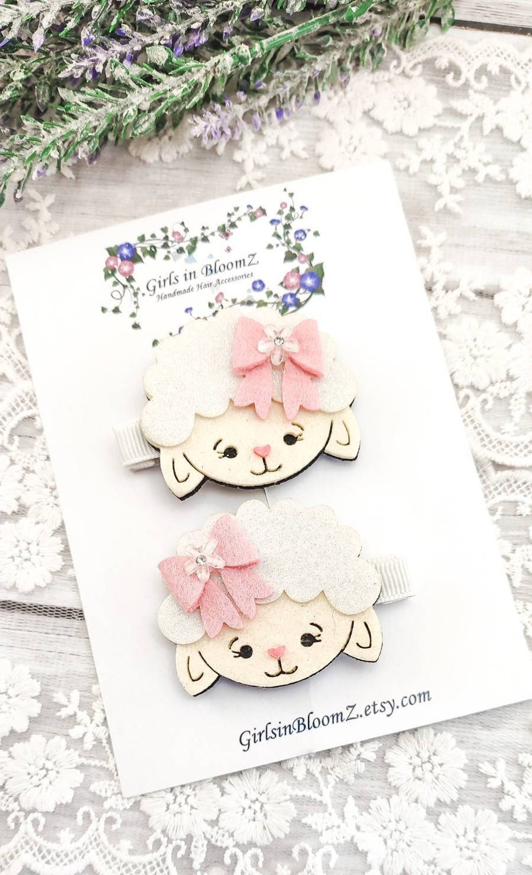 Sheep Hair Clips/cute Hair Clippies/lamb Hair Clip/farm Animal Hair ...