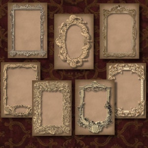 Digital Printable Vintage Frames. for Junk Journals, Scrapbooking ...