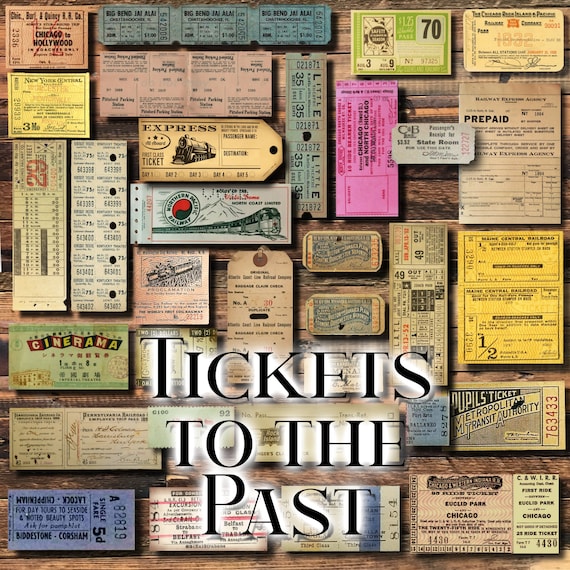 Digital Printable Vintage Tickets for Trains/railroads the - Etsy