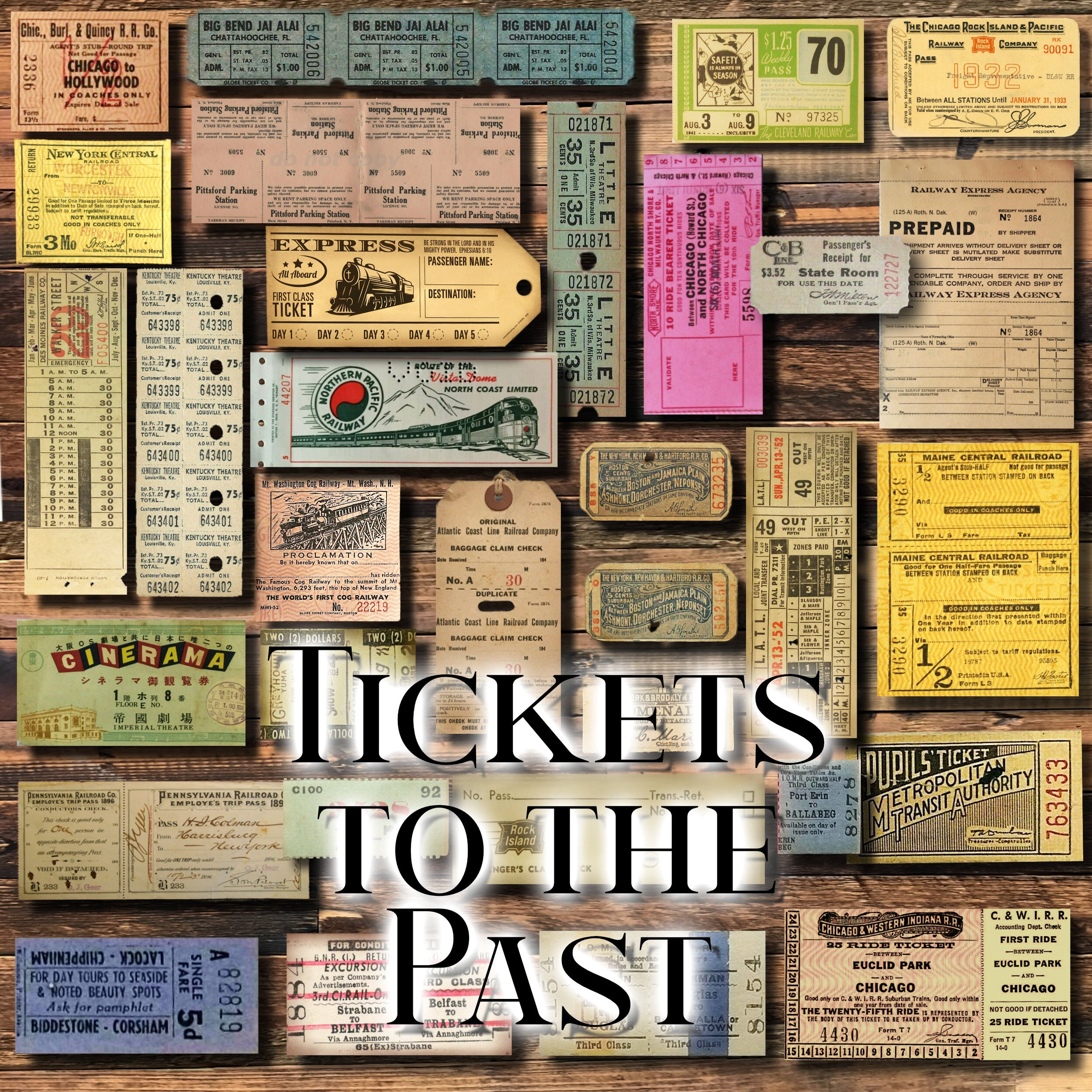 Digital Printable Vintage Tickets for Trains/railroads, the Theatre ...
