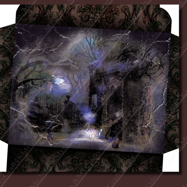Printable Digital Haunted Envelopes; Made With Vintage Drawings; for ...