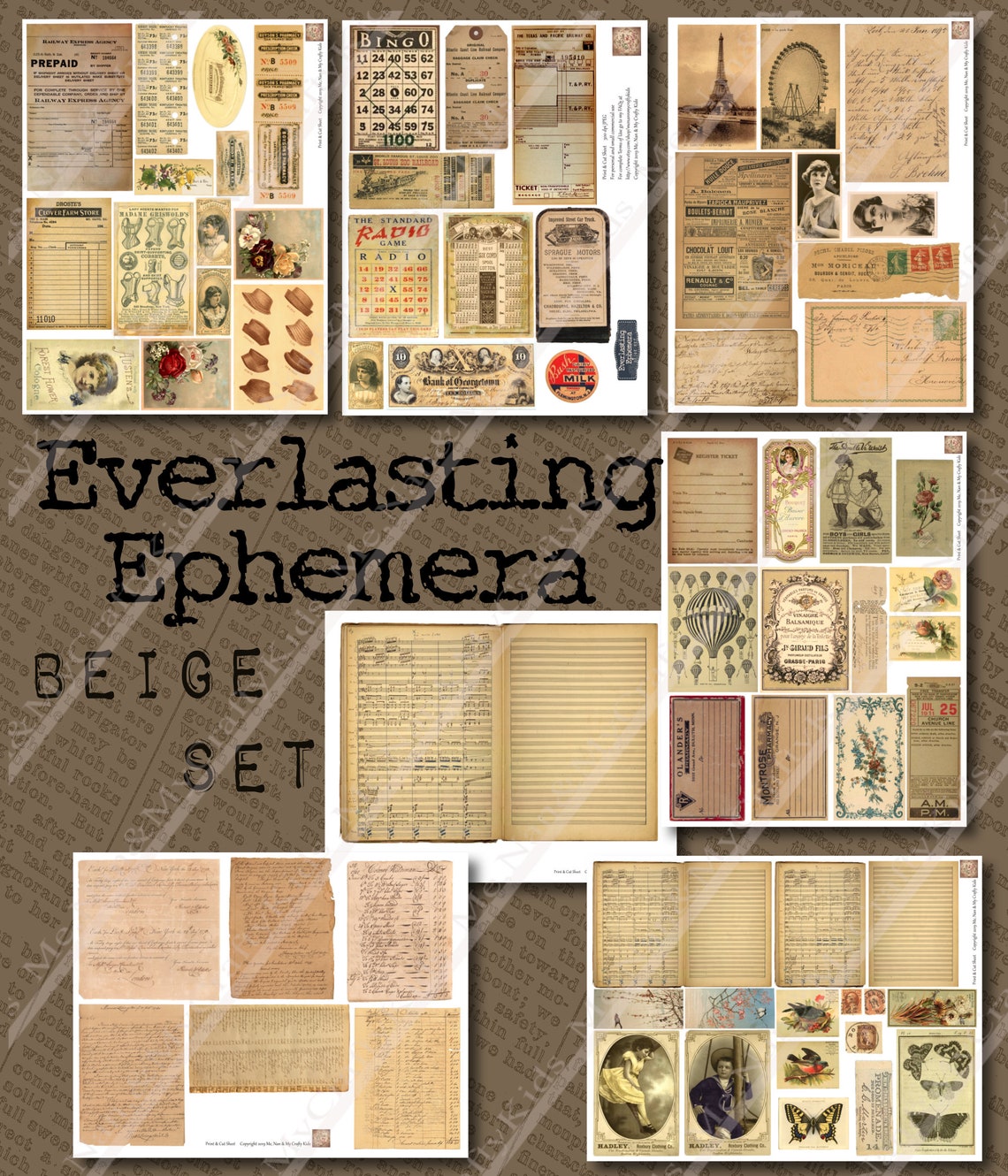Printable Digitaleverlasting Ephemera Tags - Etsy