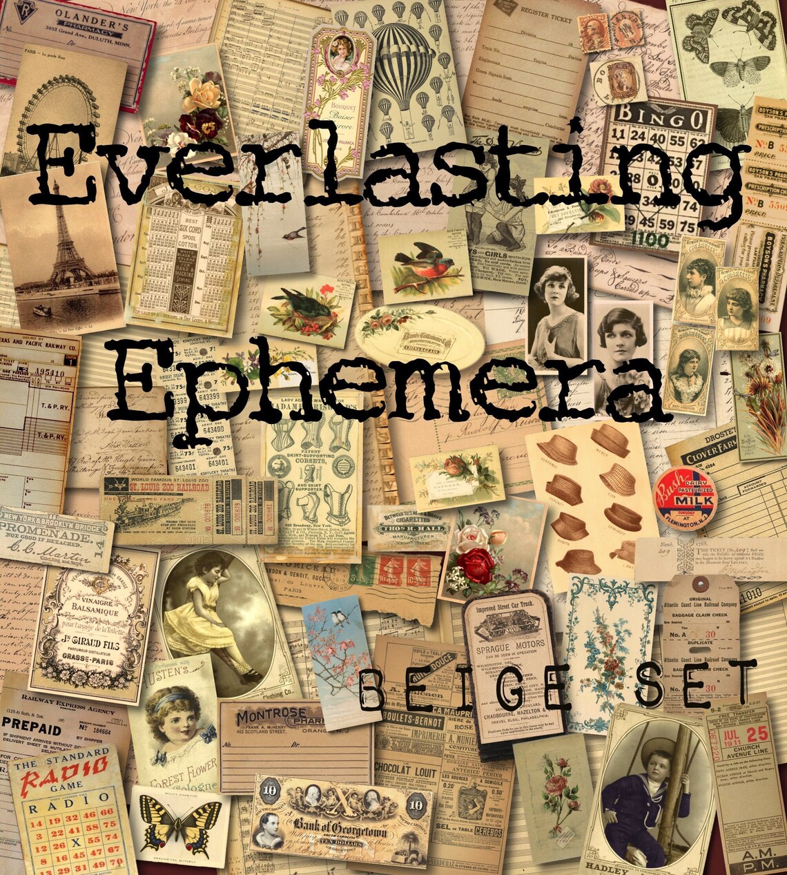 Printable Digitaleverlasting Ephemera Tags - Etsy