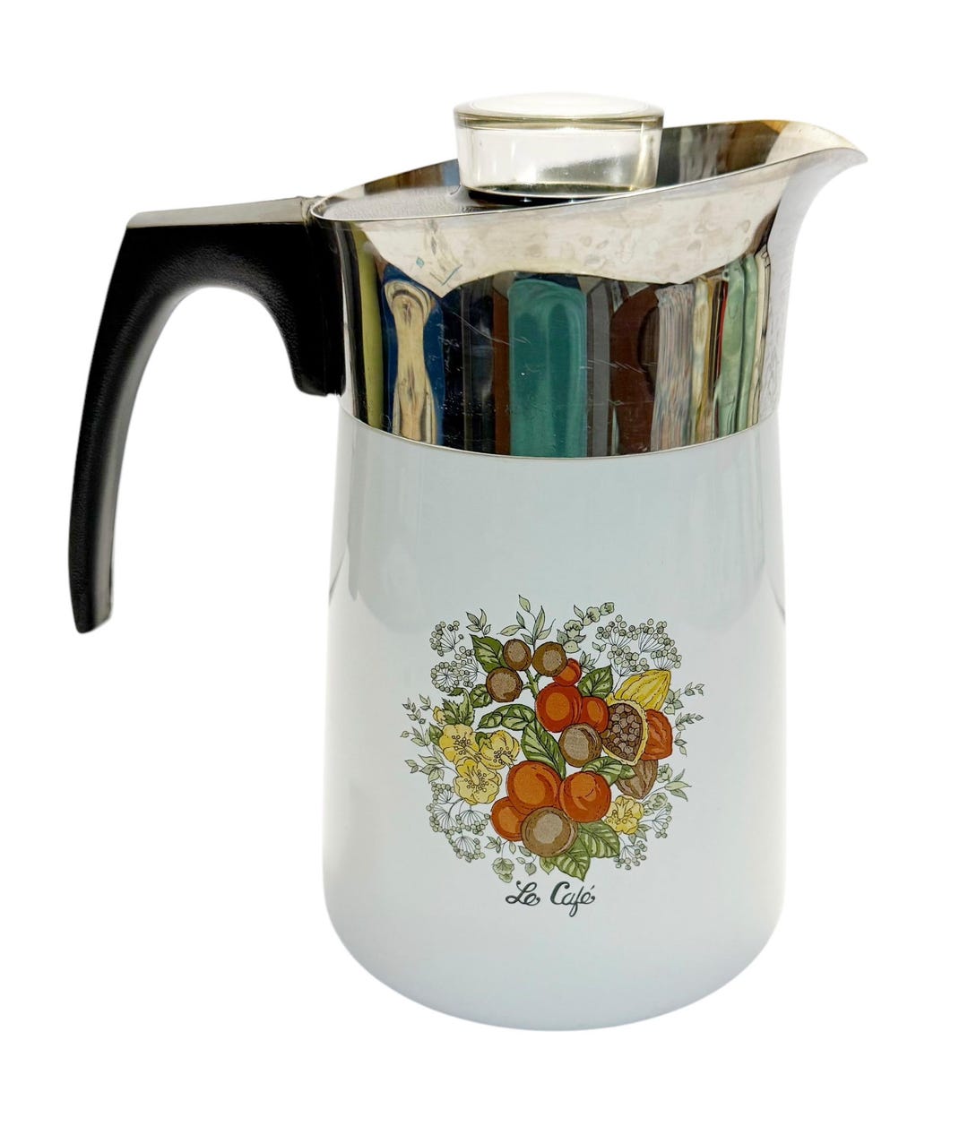 CORNING WARE Vtg 1970s Spice of Life Le Cafe 6 Cup Stovetop Coffee ...