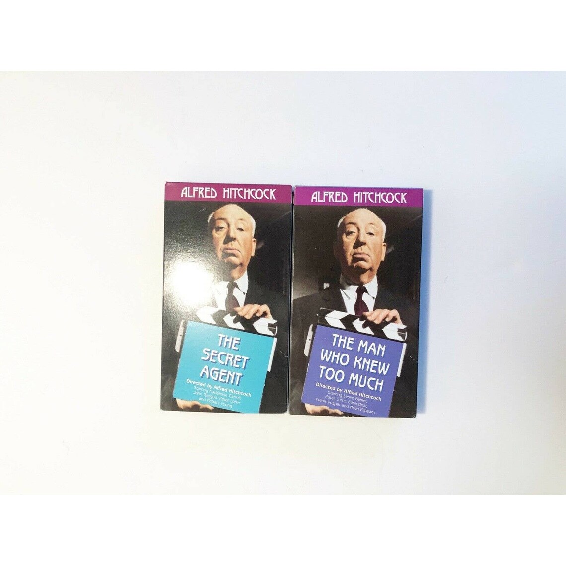 VTG Alfred Hitchcock Set of 2 Video VHS Tapes Front Row Entertainment ...