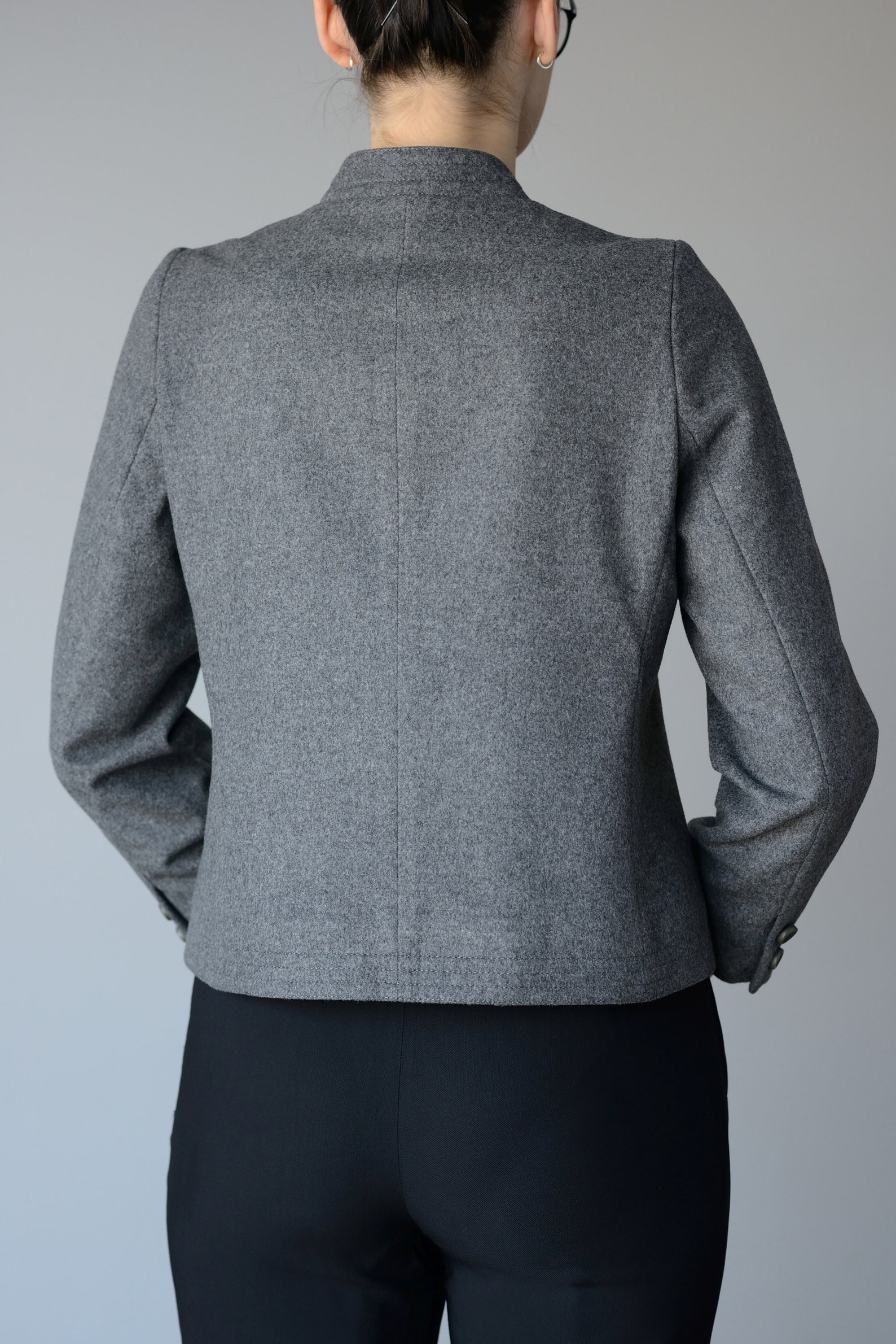 Wool Blend Vintage Jacket in Grey - Etsy