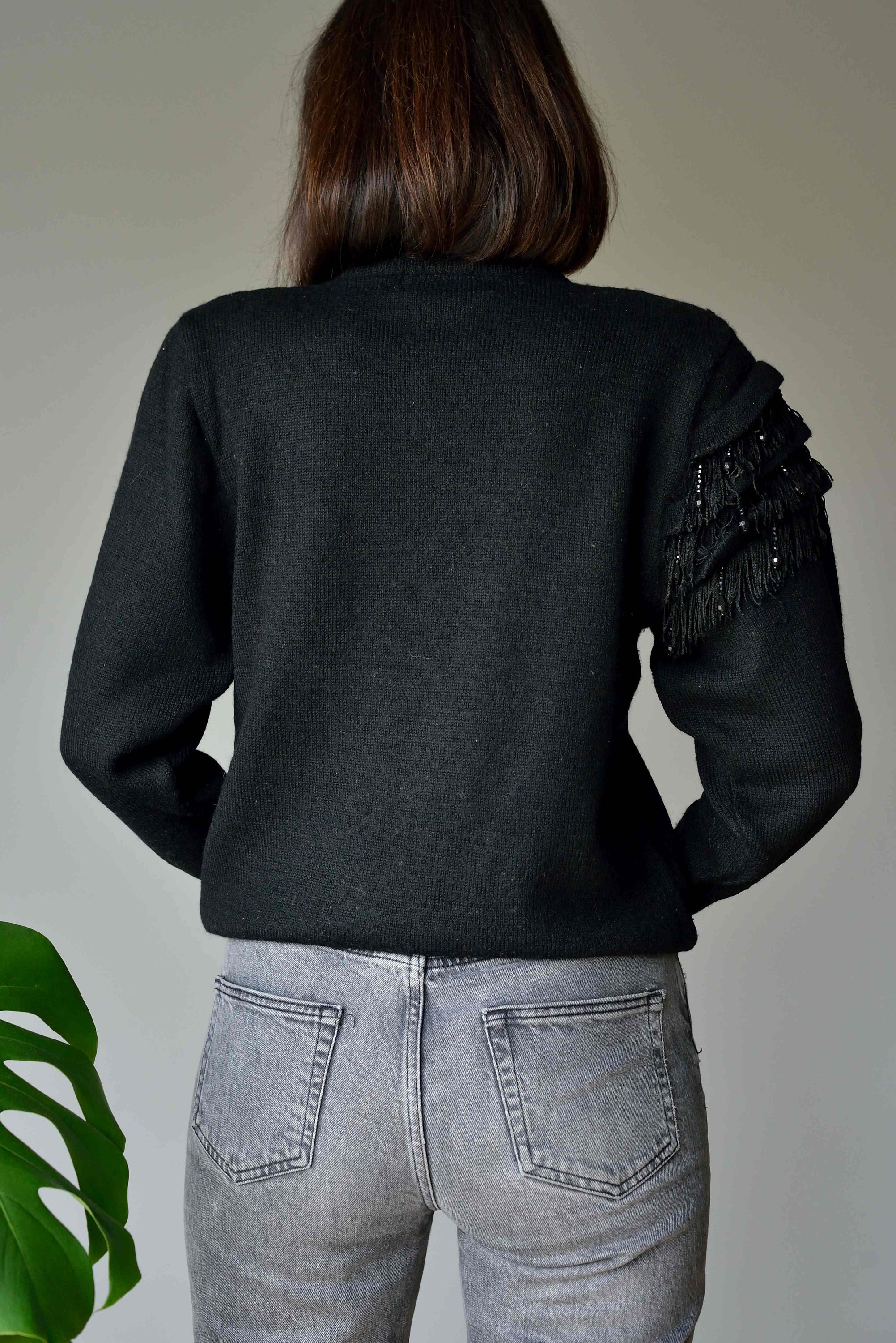 Pure Wool Pullover Sweater With Shoulder Pads - Etsy