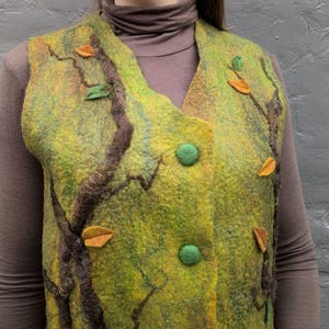 Warm Felted Wool Vest for Women, Women's Handmade Sleeveless Vest ...