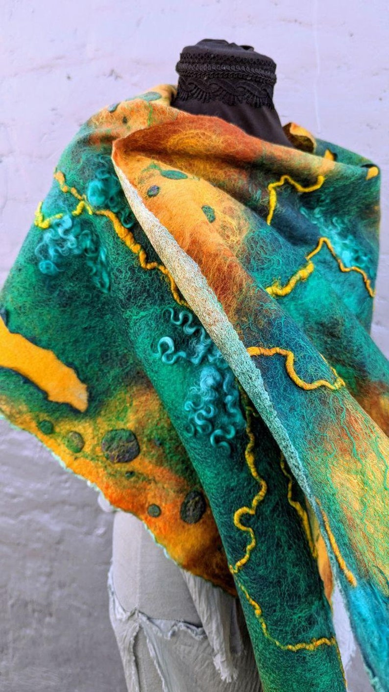 Nuno Women's Textured Felt Scarf, Unique Brightly Colored Felt Scarf - Etsy