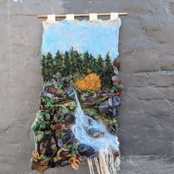 Felted Wool Wall Hanging - Etsy