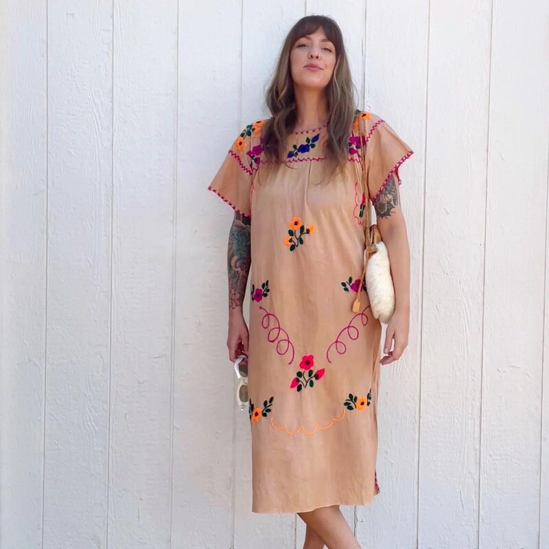 70s Mexican Dress - Etsy
