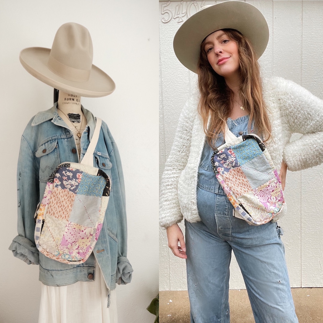 Vintage Quilt Bag / Vintage Quilted Fanny Pack / Quilted Cross Body Bag ...