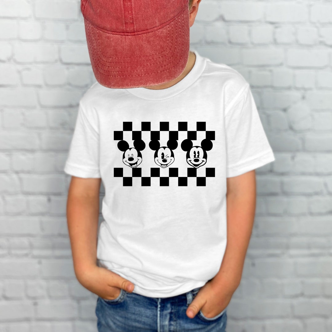 Classic Checker Winking Mickey Mouse Shirt, Mickey Kids Shirt, Youth ...