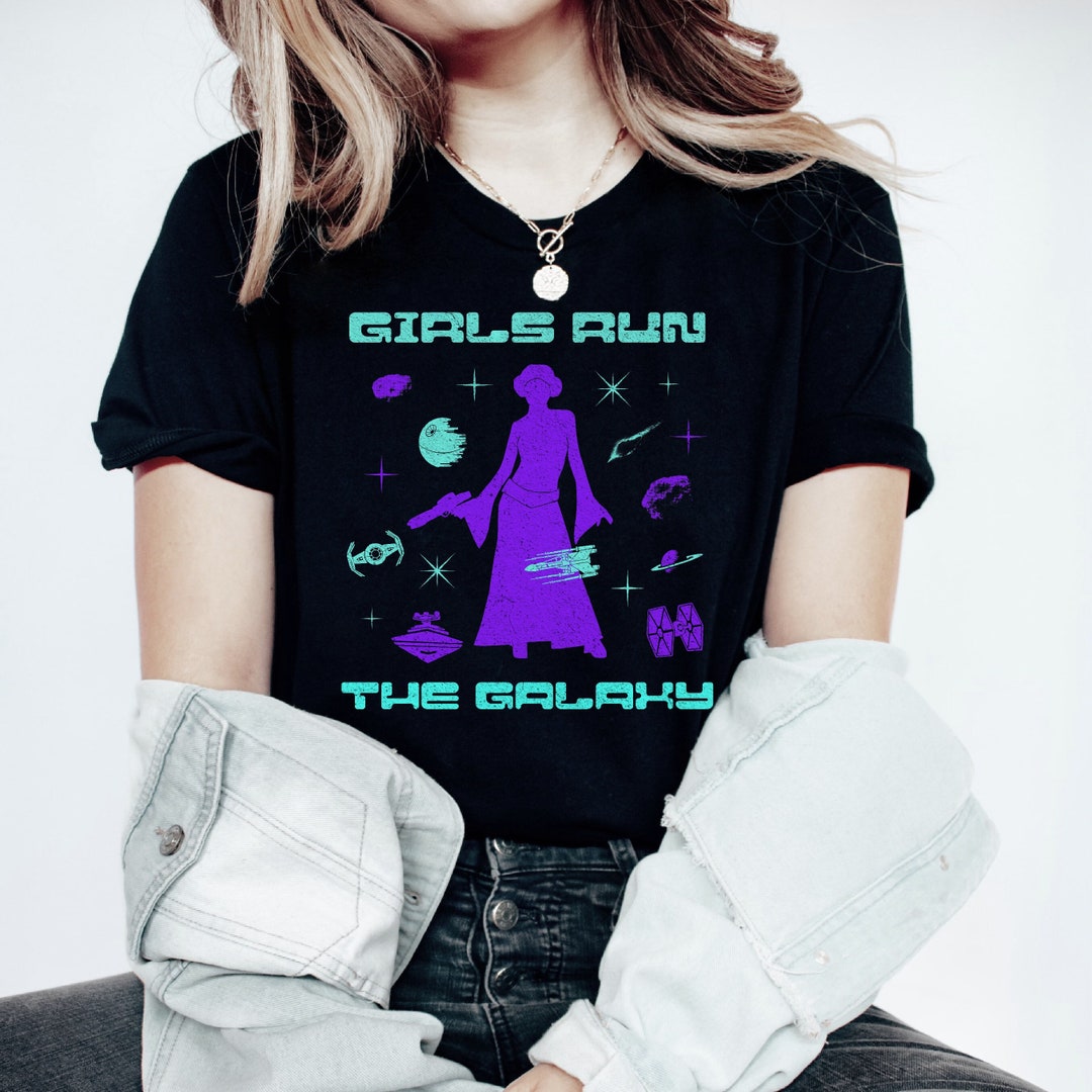 Girls Run the Galaxy Shirt, Galaxy's Edge Shirt, Vintage Retro Star ...