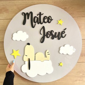 Snoopy Nursery Sign, Snoopy, Brown Charlie Brown, Snoopy and Woodstock ...