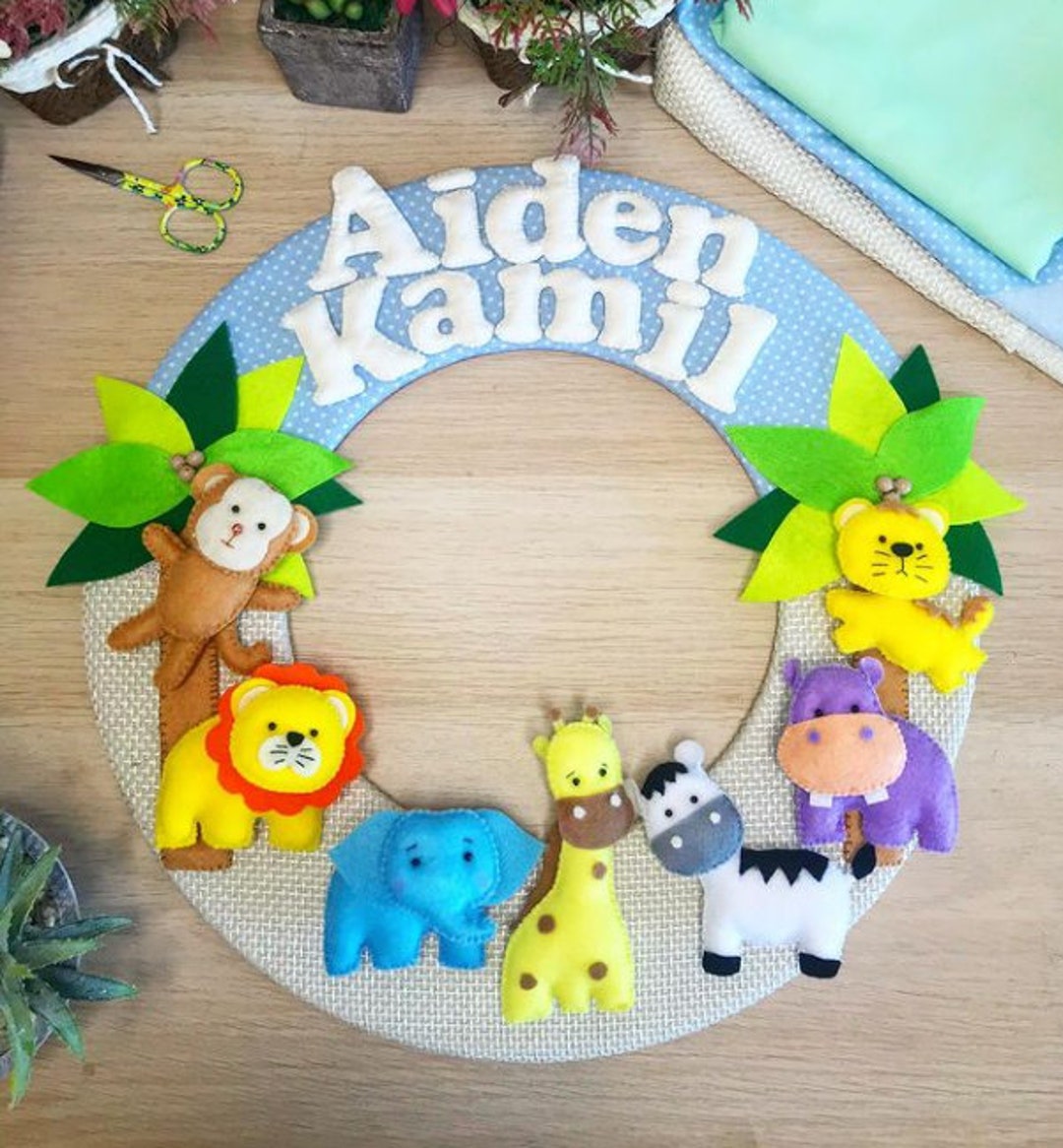 Nursery Name Sign, Above Crib Sign, Round Name Sign, Custom Name Sign ...