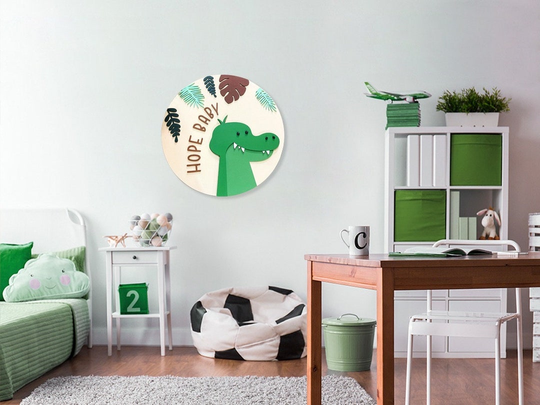Nursery Name Sign, Above Crib Sign, Round Name Sign, Custom Name Sign ...