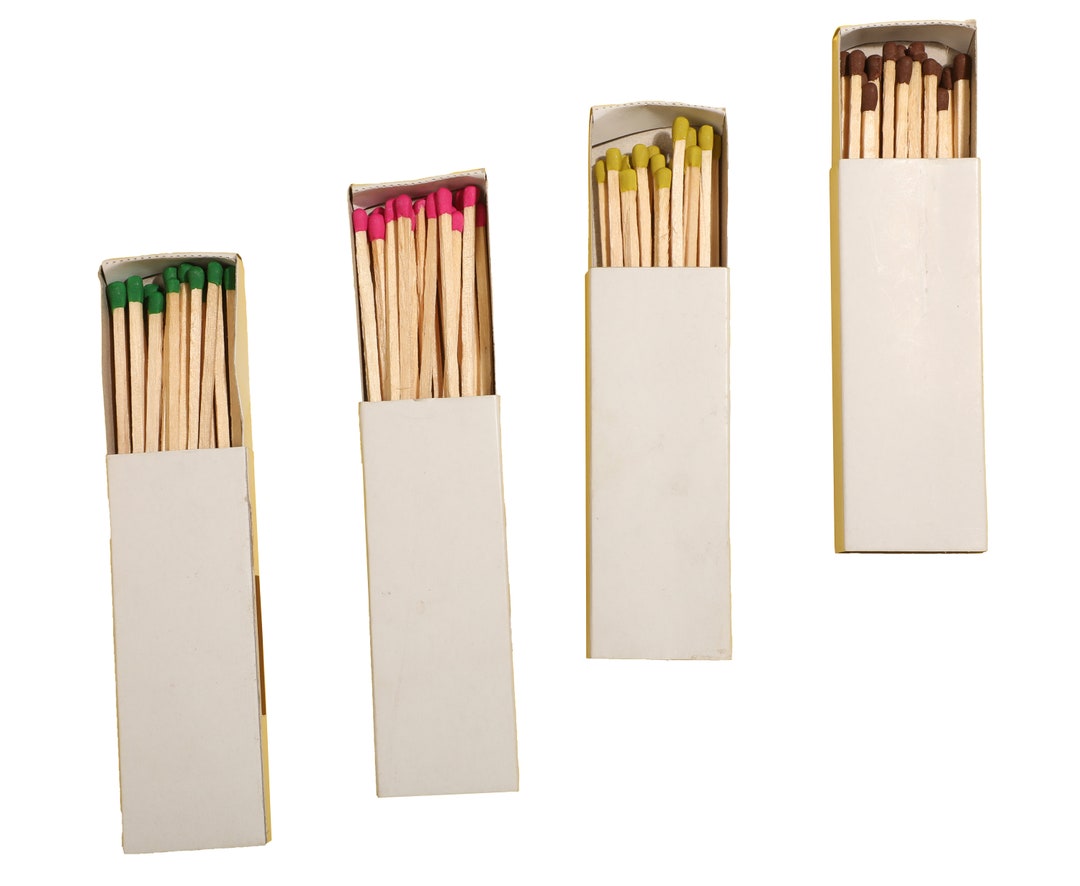 Plain 10 CM Long Matchboxes With 20 Sticks pack of 80 - Etsy