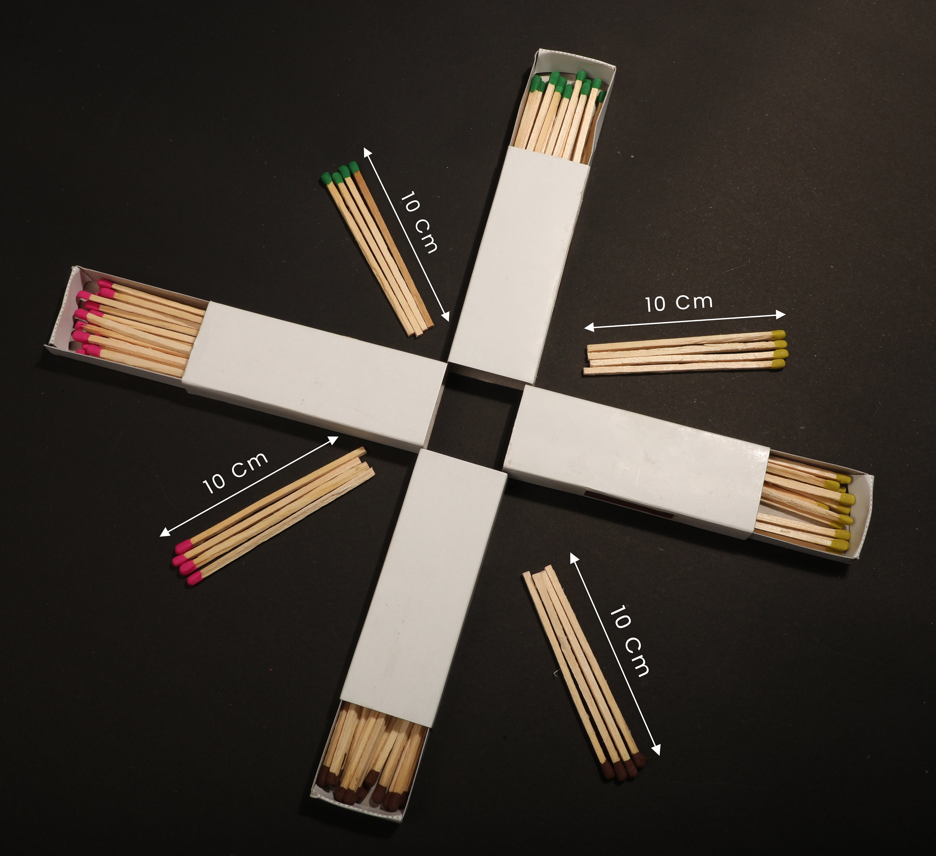 Plain 10 CM Long Matchboxes With 20 Sticks pack of 80 - Etsy