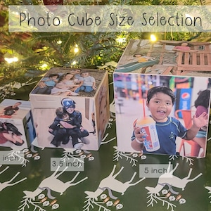 Customized Photo Wood Memory Blocks, Handcrafted Picture Cubes, Unique ...