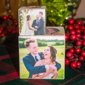 Customized Photo Wood Memory Blocks, Handcrafted Picture Cubes, Unique ...