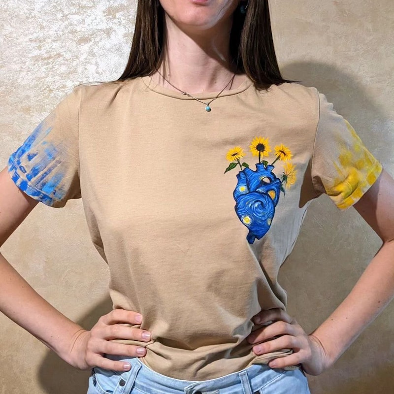 Hand Painted T Shirt - Etsy