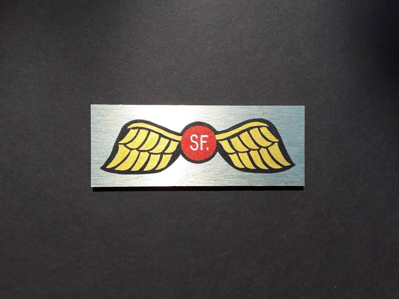 Small Jedburgh Wings on Brushed Aluminium - Etsy