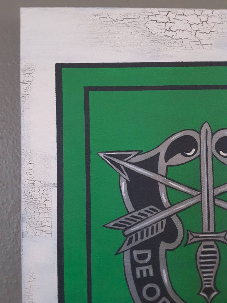 10th Special Forces Group Flash Hand Painted Canvas - Etsy