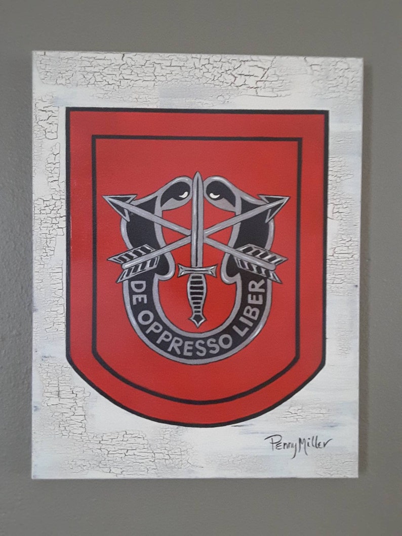 7th Special Forces Group Flash Hand Painted Canvas - Etsy Hong Kong