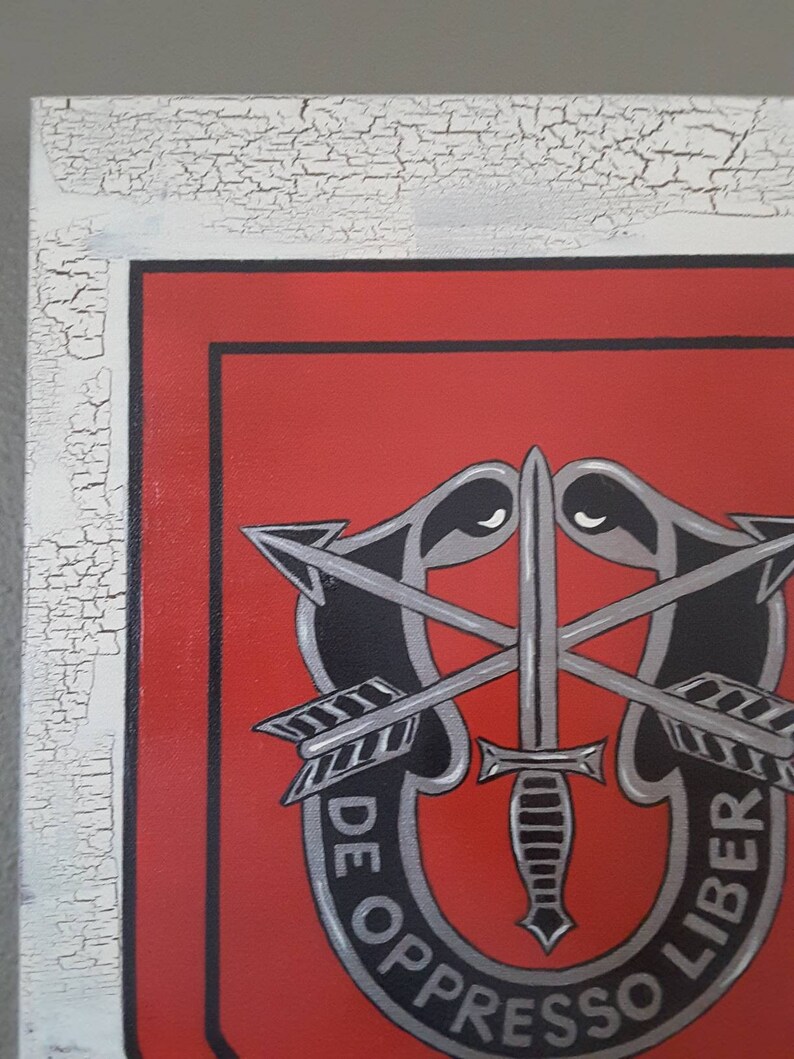 7th Special Forces Group Flash Hand Painted Canvas - Etsy