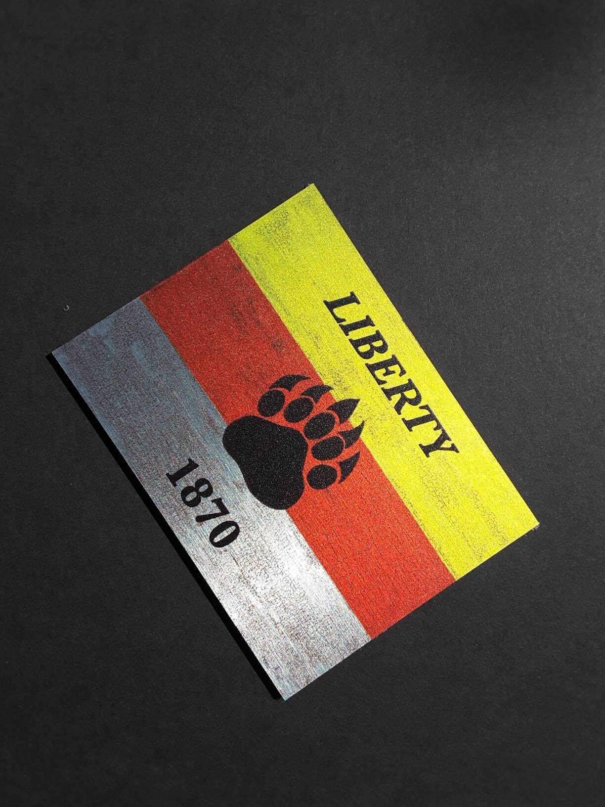 Small Resistance Pineland Flag Print on Brushed Aluminum - Etsy