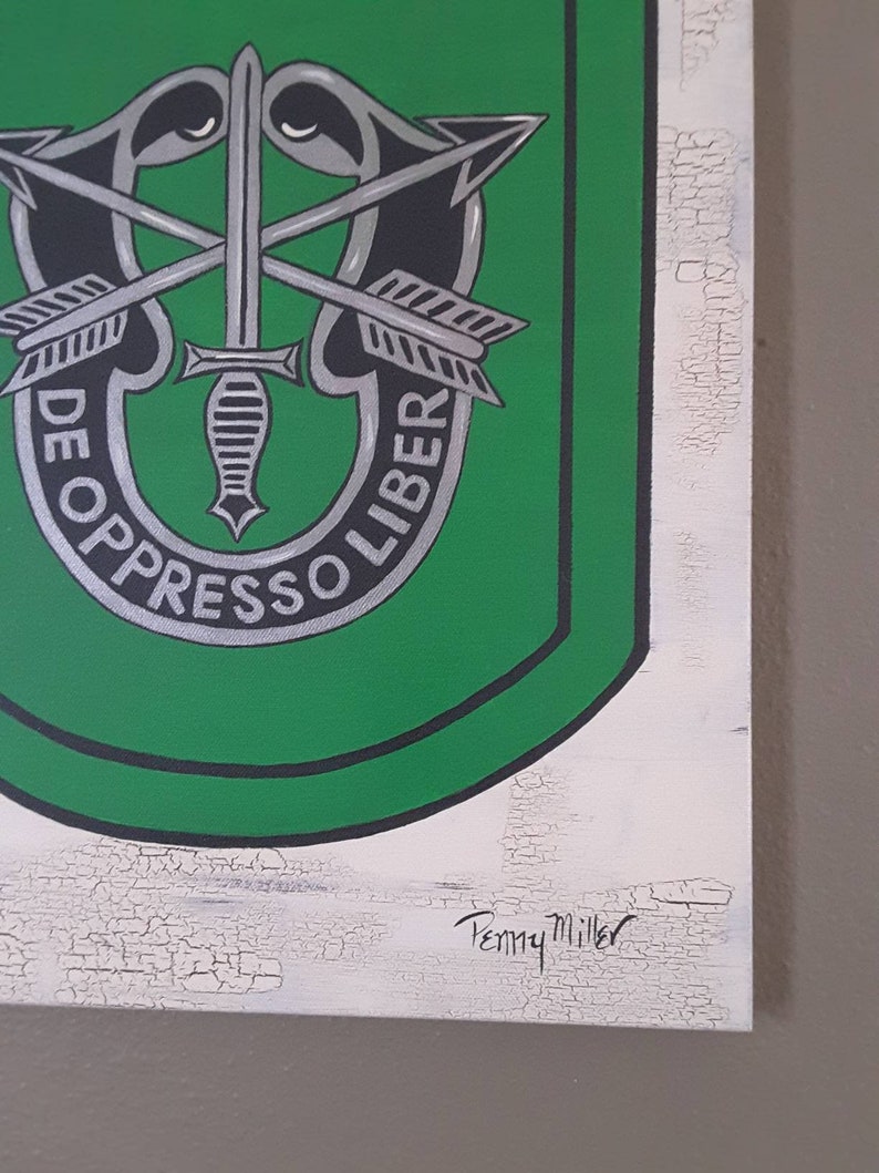 10th Special Forces Group Flash Hand Painted Canvas - Etsy UK