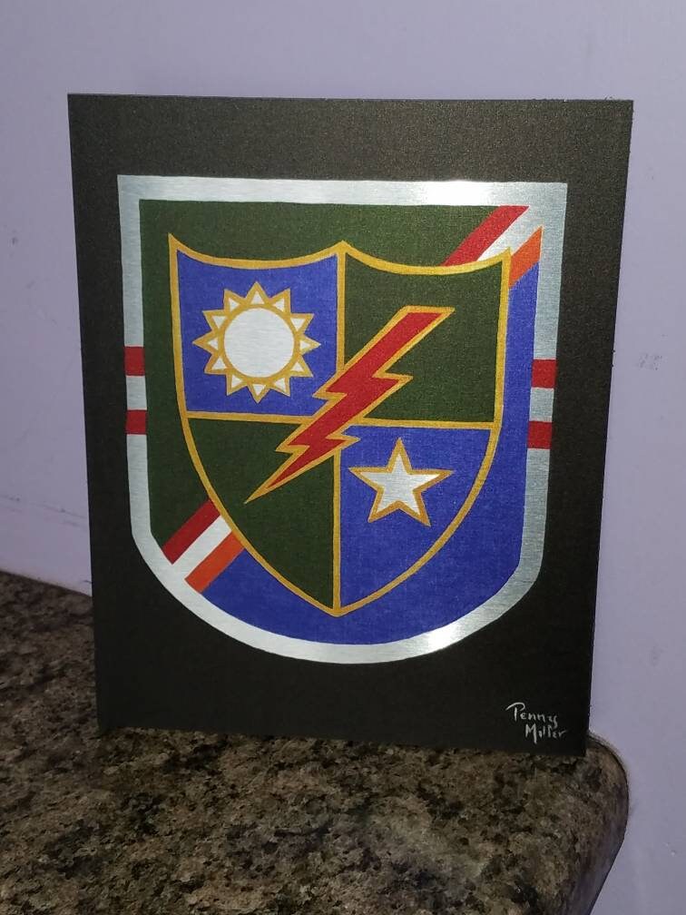 Army Ranger 2nd Battalion Flash Print on Brushed Aluminum - Etsy UK