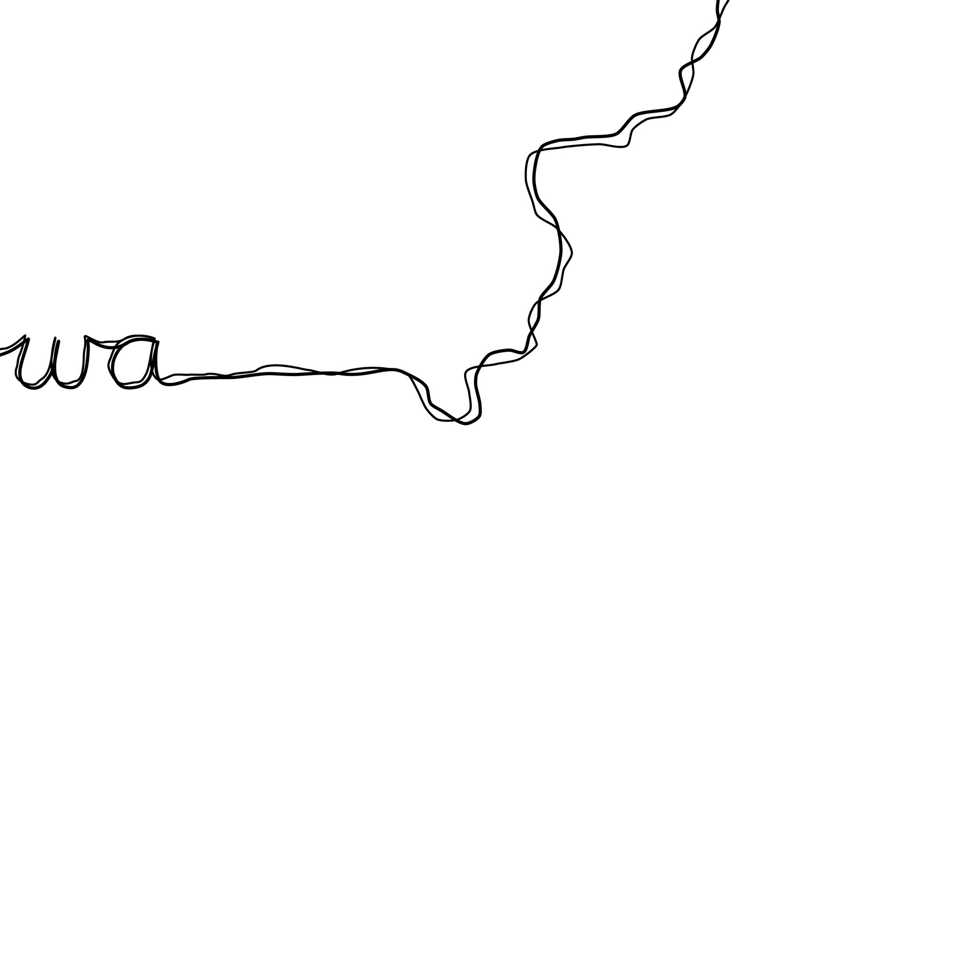 Scribbled Iowa State Outline Printable JPG, PNG Home Office Gift Wall ...