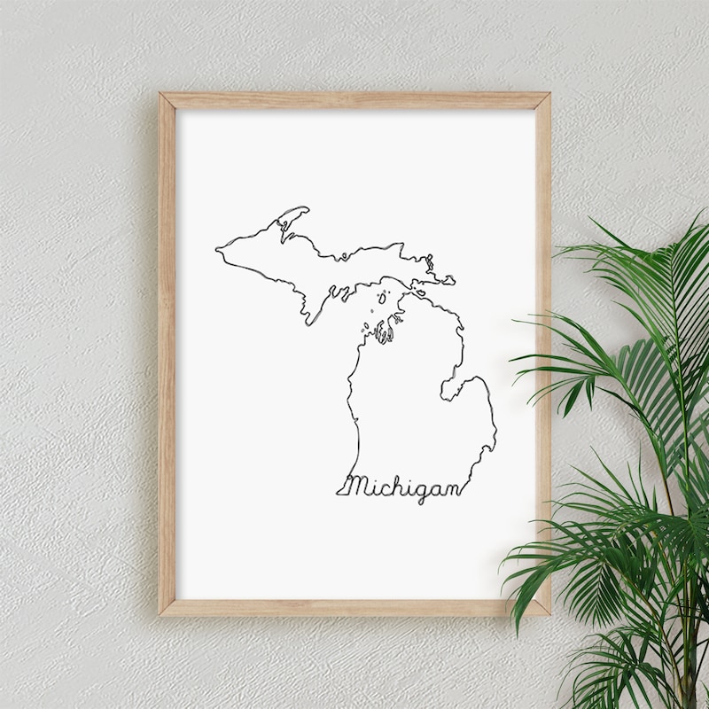 Michigan Poster - Etsy