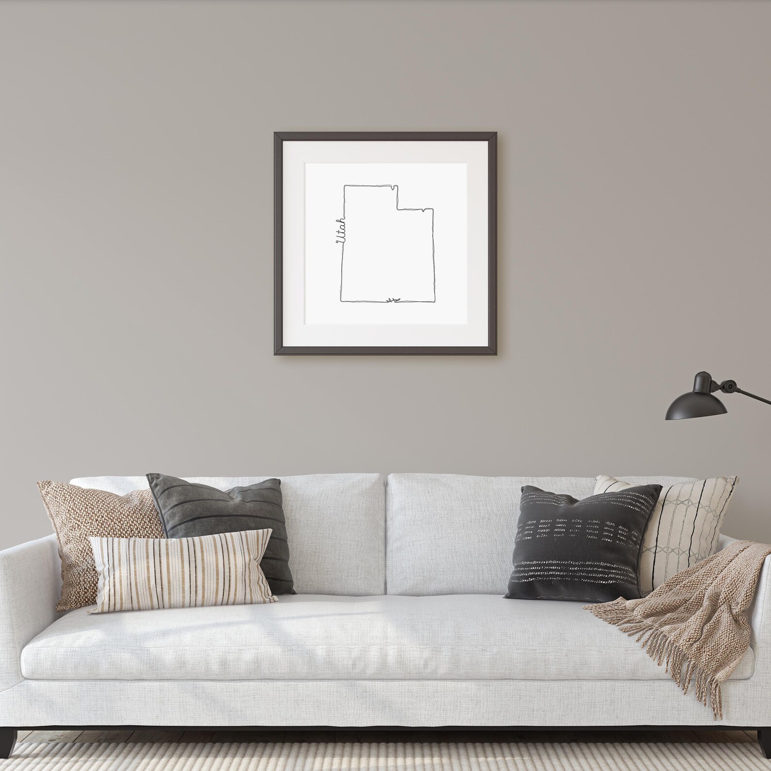 Scribbled Utah State Outline Printable JPG, PNG Home Office Gift Wall ...