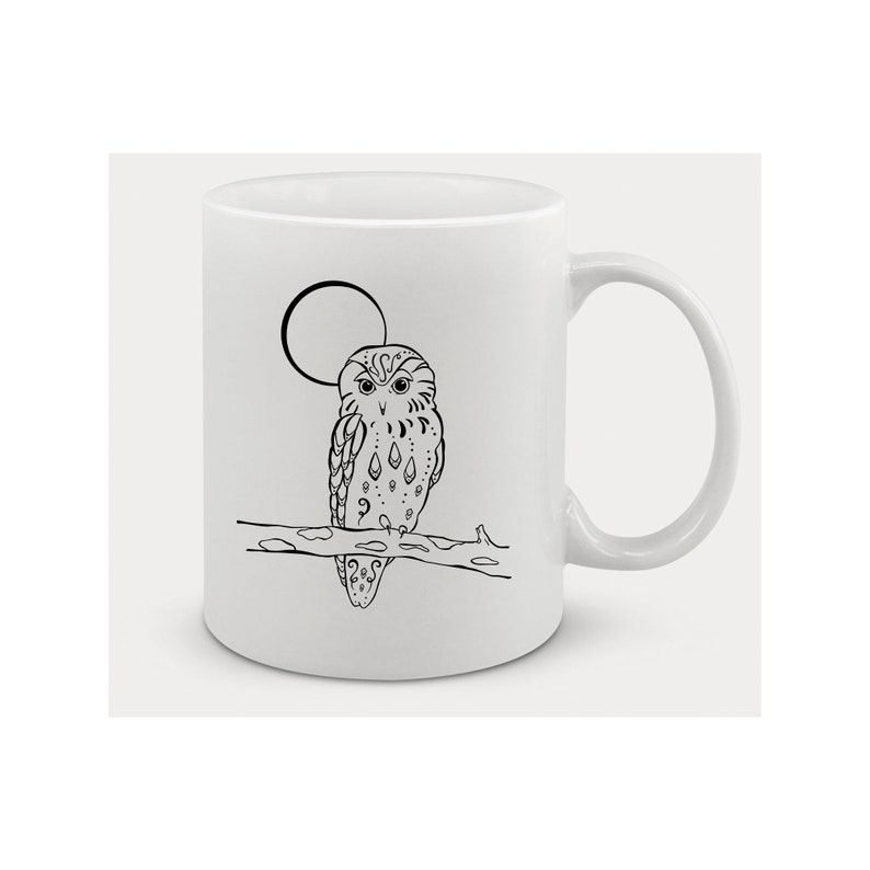 Owl Moon Printable JPG, PNG Clip Art Home Office Gift Wall Art ...