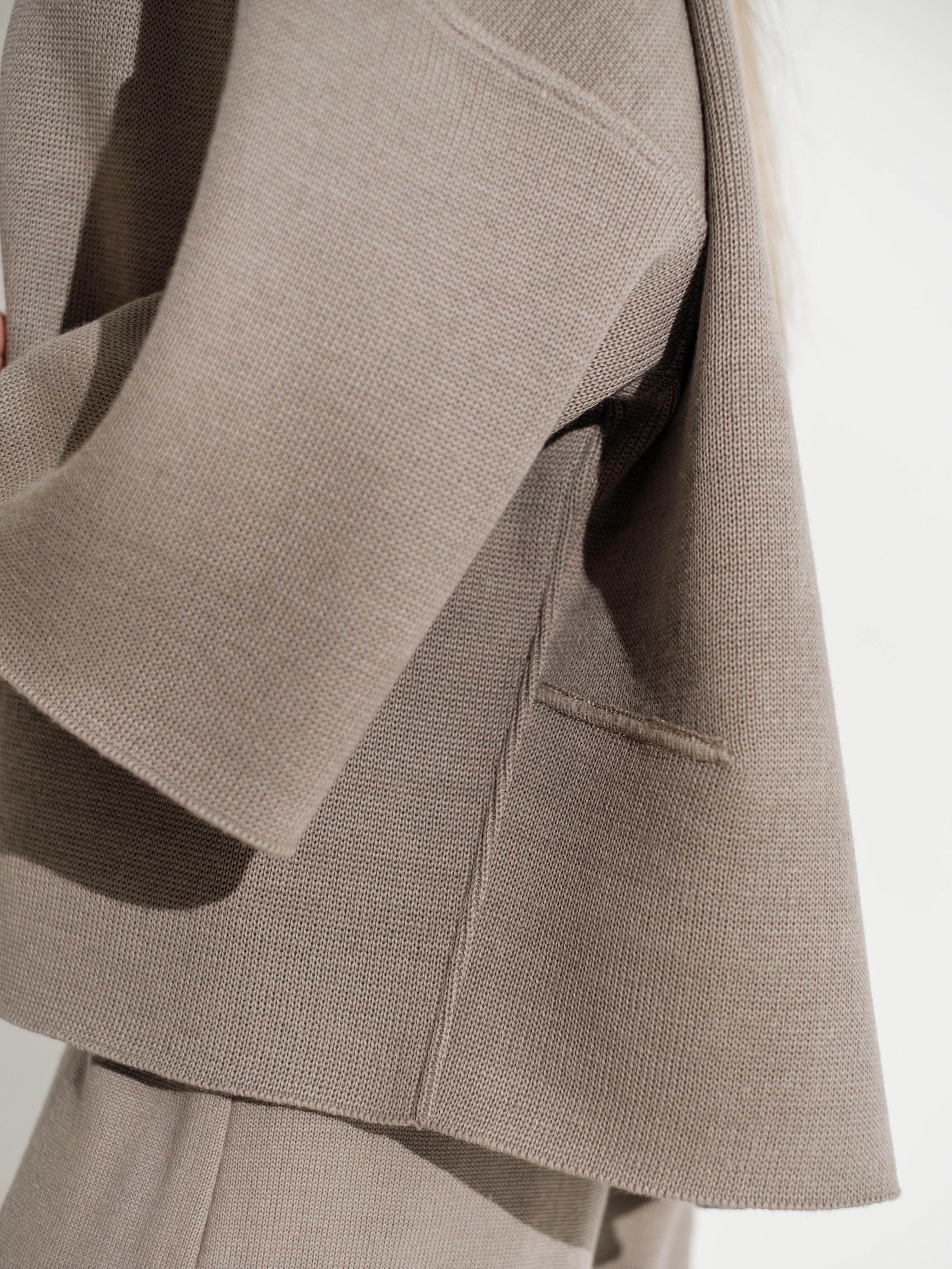 ZIPPED OVERSIZED JACKET Jersey Heavy Outwear Luxury Knitwear - Etsy