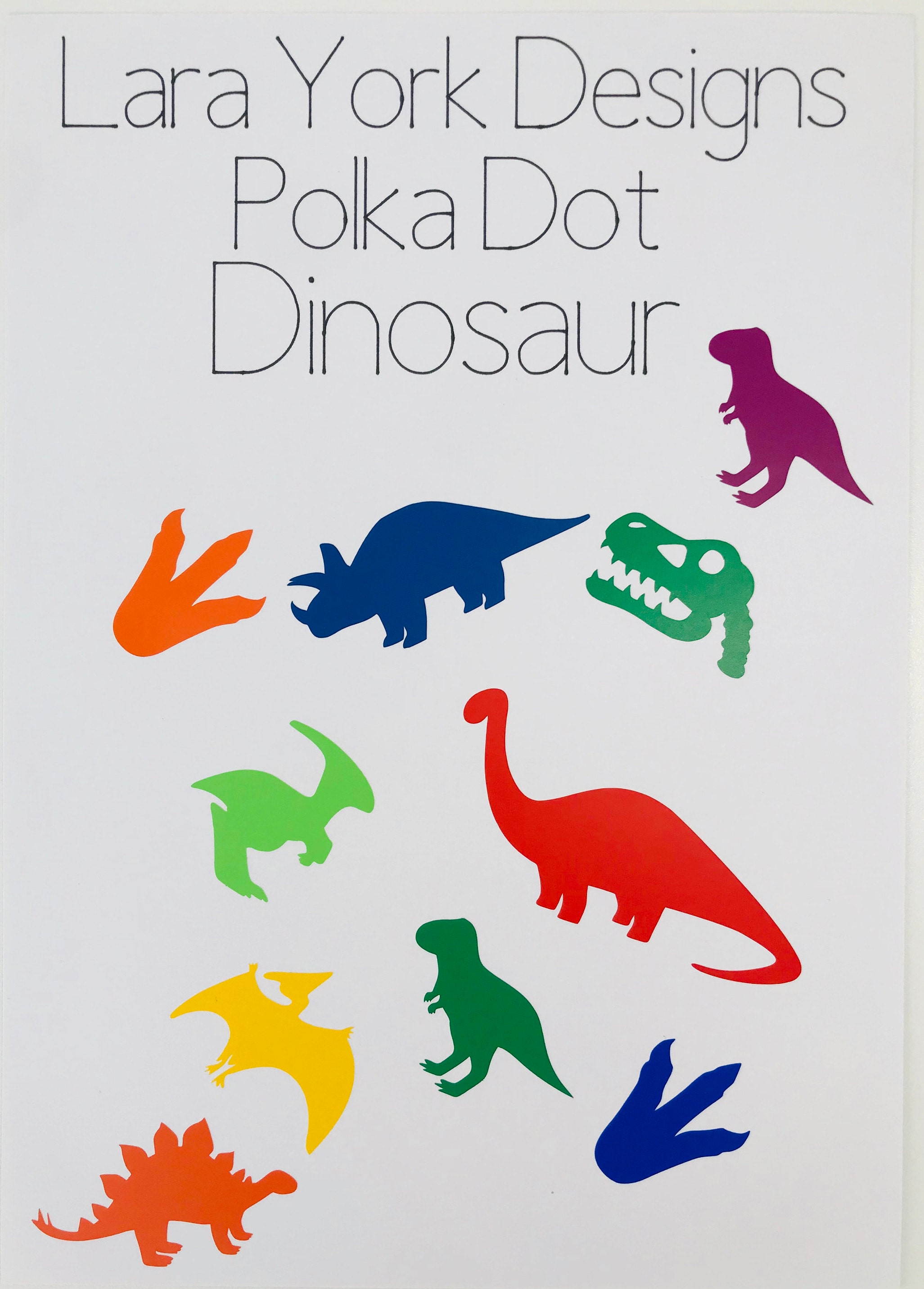 Polka Dot Dinosaur Vinyl Stickers 75 Pieces Ideal for Wall - Etsy